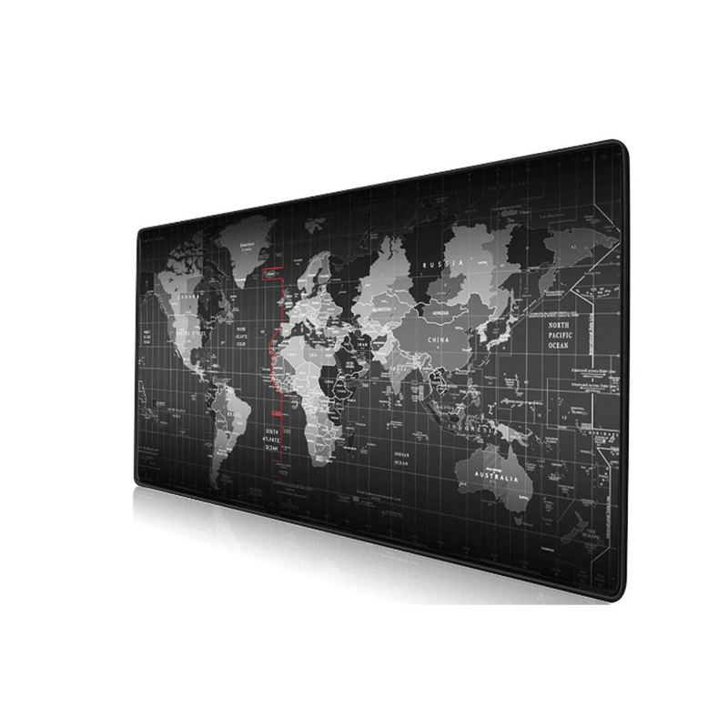 Mouse Pad Gamer 90x40cm Antideslizante Mapa Mundi Escritorio - NEGRO ...