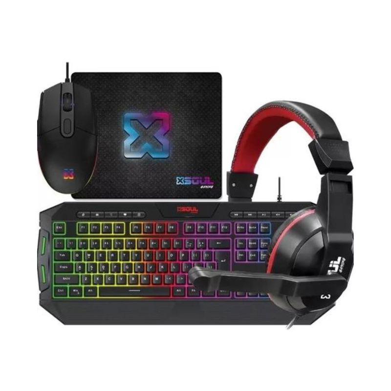 Combo Gamer Teclado RG Mouse Auriculares c/ Micrófono Pad SOUL - SOUL ...