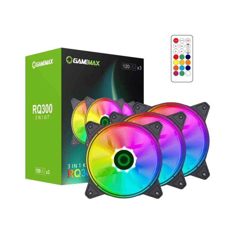 Fan Coolers Gamemax RQ300 Kit x3 Fans Argb 12Cm - GAMEMAX COMPONENTES ...