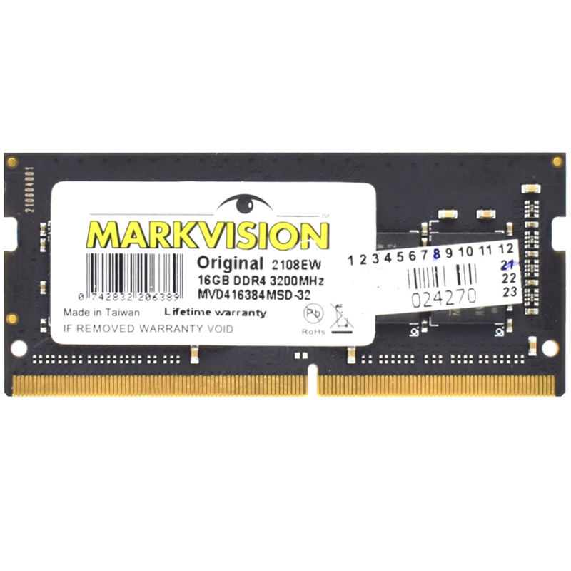 MEMORIA RAM MARKVISION SODIMM DDR4 16GB 3200MHZ 1.20V BULK - MARKVISION ...
