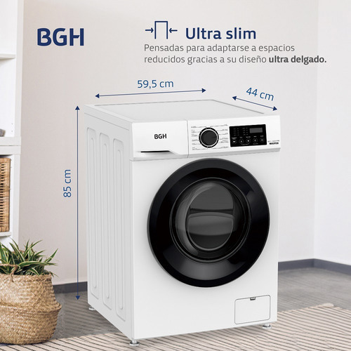 Lavarropas Bgh Inverter Carga Frontal 6kg Bwfi06w24ac - BGH LAV AUTOM CARGA FRONTAL - Megatone