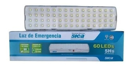 Luz De Emergencia 60 Leds Litio 5 Hs Sica 971141 Blanco - SICA FOCOS ...