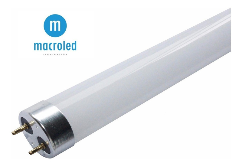 Tubo Led 18w Macroled T8 120cm Vidrio Blanco Frio 6000K - MACROLED ...