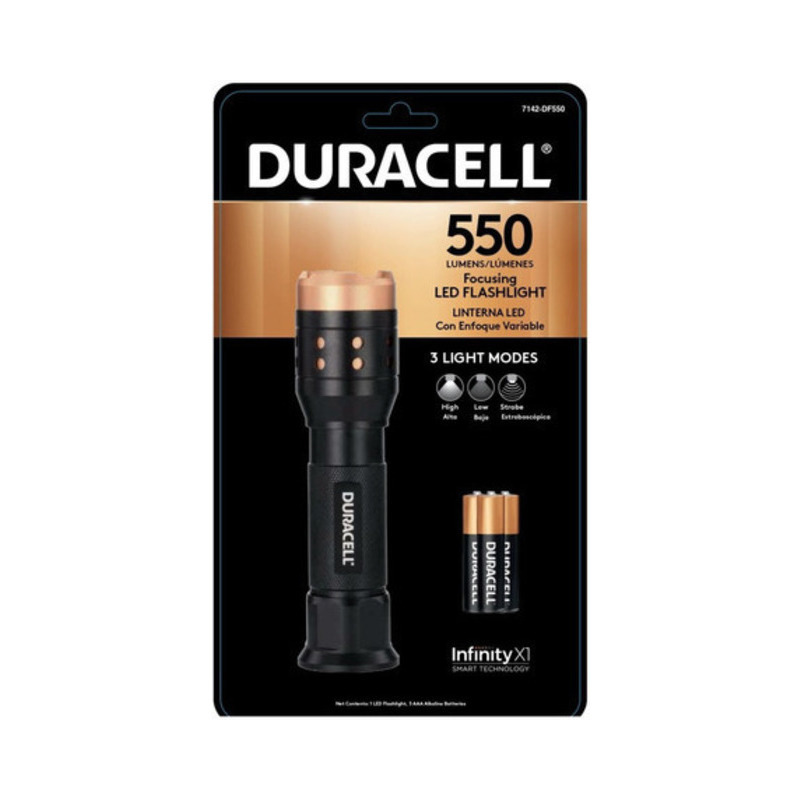 Linterna Duracell c/ Foco Ajustable - 550 Lumens - 3AAA - DURACELL ...