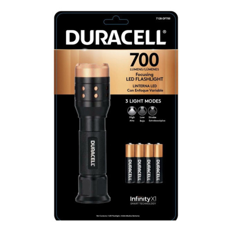 Linterna Duracell c/ Foco Ajustable - 700 Lumens - 4AAA - DURACELL ...
