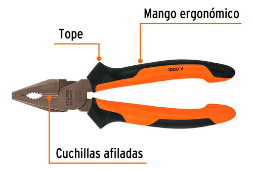 Pinza De Electricista Universal 8 Truper 17330 200mm - TRUPER ALICATES ...