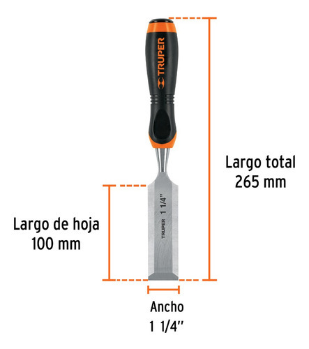 Formon 32mm Industrial Truper Madera Acero Vanadio 32 Mm - TRUPER ...