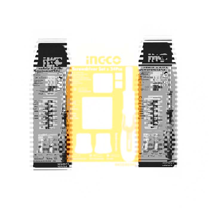 SET DE DESTORNILLADOR INDUSTRIAL 24 PIEZAS INGCO HKSDB0248 - INGCO ...