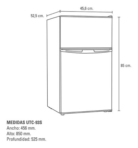 Heladera Minibar Ultracomb Utc-93 Gris Plata Freezer 88l - ULTRACOMB ...