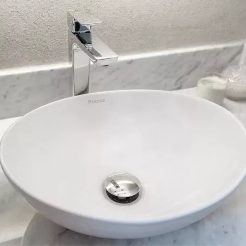 Bacha Apoyo Ovalada Porcelana Piazza A082 Esmaltada Blanco - PIAZZA ...