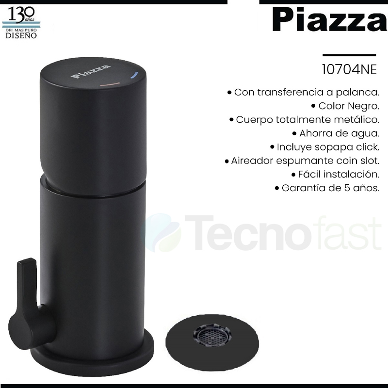 Grifería Bidet Monocomando Piazza Lounge 10704Ne C/T Negro - PIAZZA ...