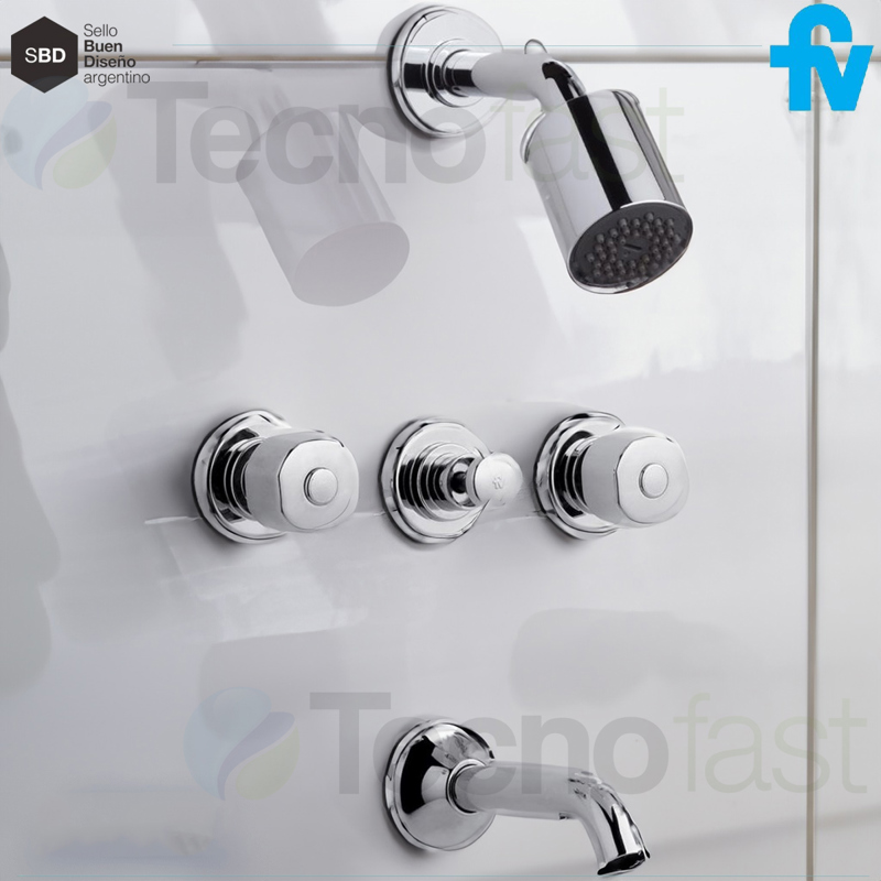 Grifería Ducha Fv Arizona Plus Embutir Transferencia 103/b1p - FV ...