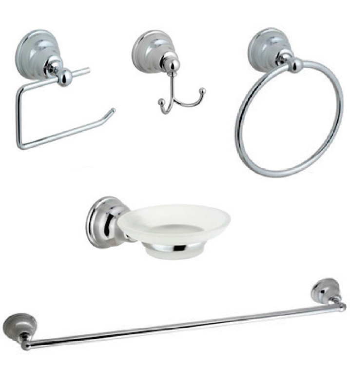 Juego Accesorios Baño Set 6 Piezas Hydros Kiss Plus Cromo - HYDROS ACC ...