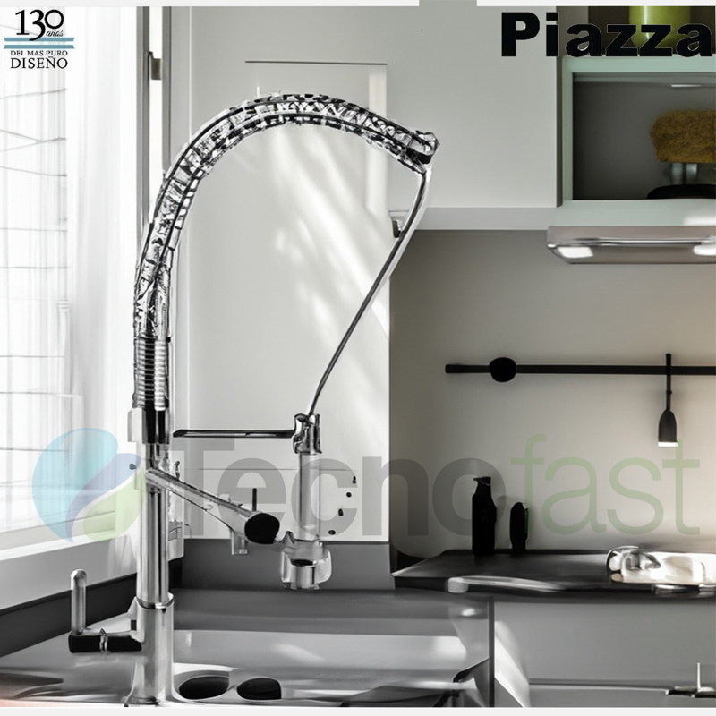 Grifo Cocina Piazza Monocomando Pico Extensible Rociador - PIAZZA ...