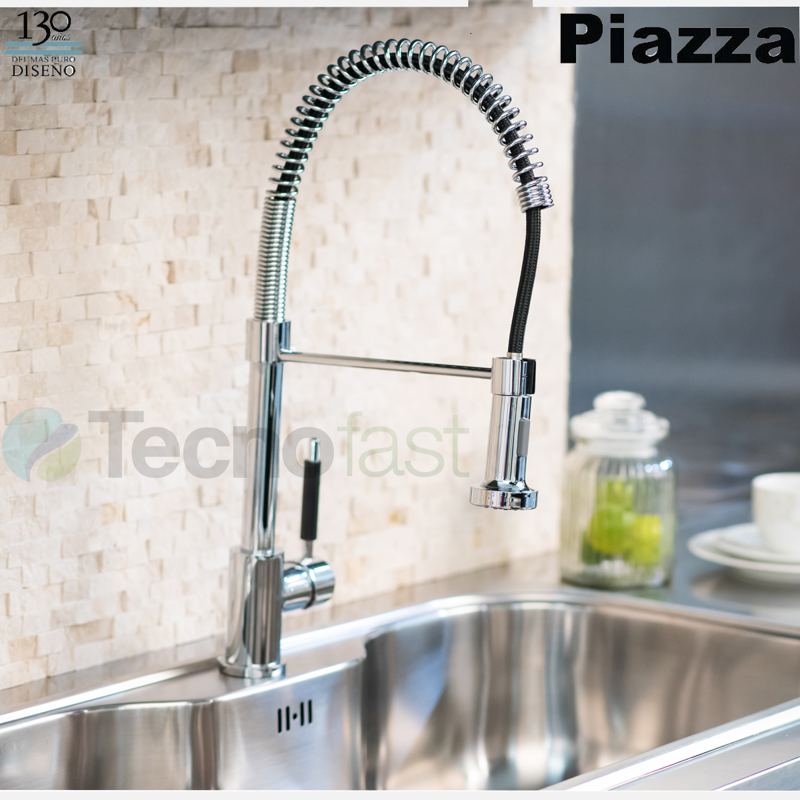Grifo Cocina Monocomando Rociador Extraíble Flexible Piazza - PIAZZA ...