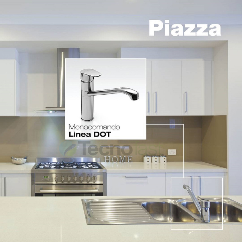 Griferia Monocomando Cocina Mesada Piazza Dot Cromada - PIAZZA GRIFERIA ...