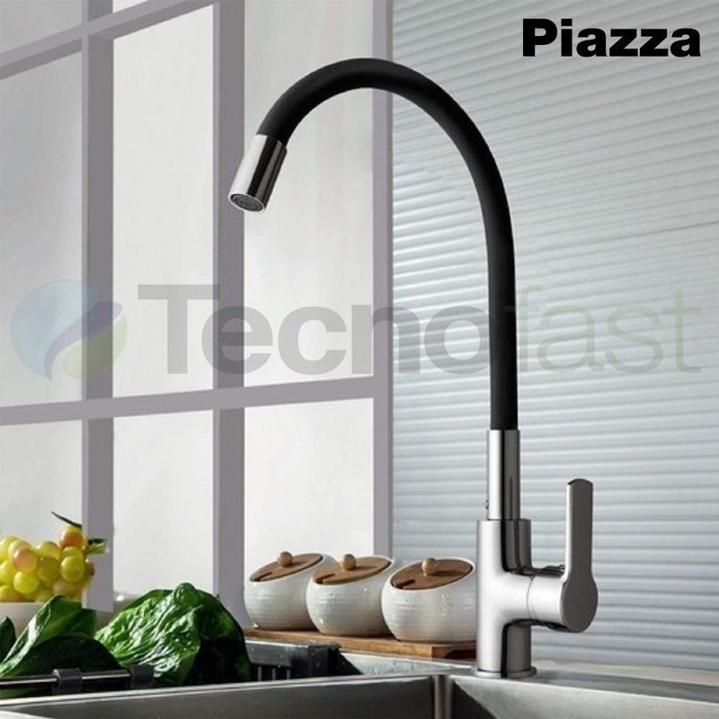 Griferia Cocina Monocomando Piazza Negro 10016 Flexible - PIAZZA ...