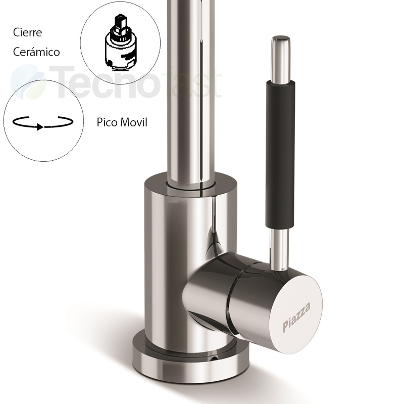 Grifería Cocina Monocomando Gourmet Cromo 10303 Piazza - PIAZZA ...
