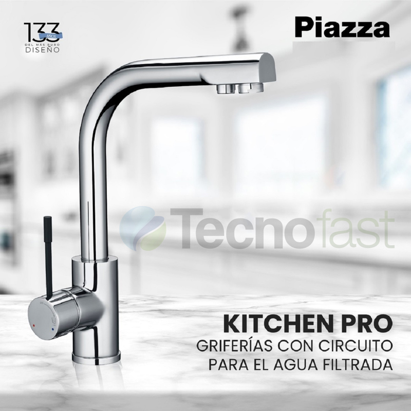Griferia Piazza Kitchen Pro Cocina Agua Filtrada 10321 Cromo - PIAZZA ...