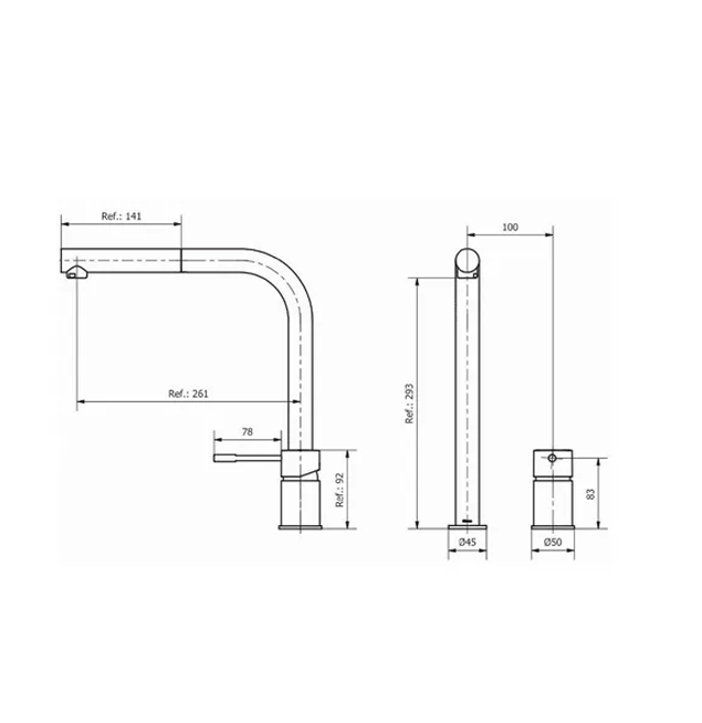 Griferia Piazza Kitchen Pro Gourmet Cocina Extraible 10318 - PIAZZA ...
