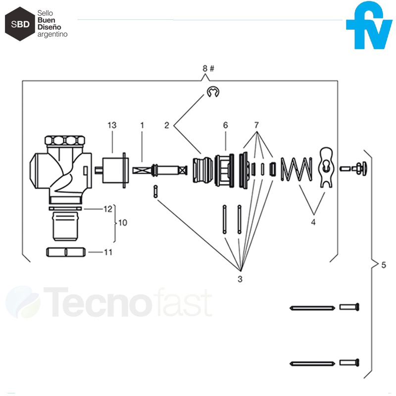 Valvula Automatica Descarga Inodoro Fv 368.01 Para Baño - FV REPUESTOS ...