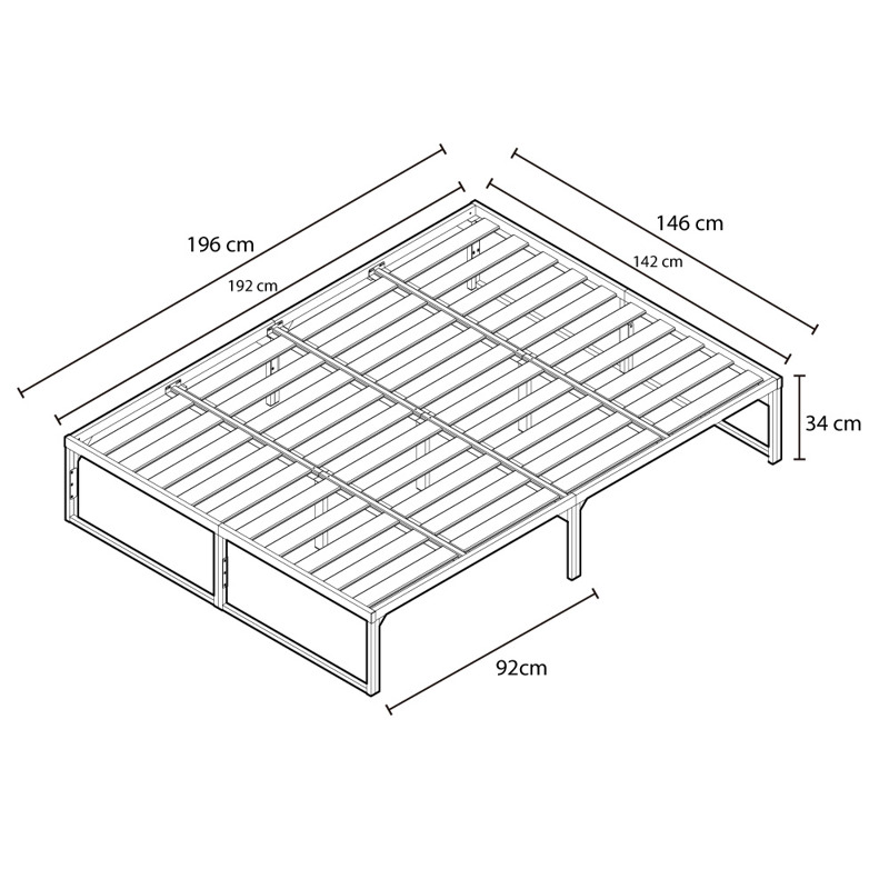 Base de Cama Zen 2 Plazas C140N - CENTRO ESTANT CAMAS Y CUCHETAS - Megatone