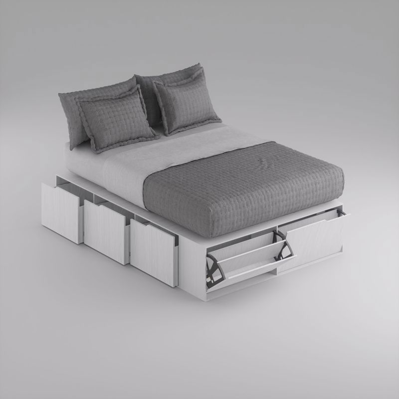 Cama Box EMC 2 Plazas con 6 Cajones y 2 Zapateros Venezia - EMC CAMAS ...