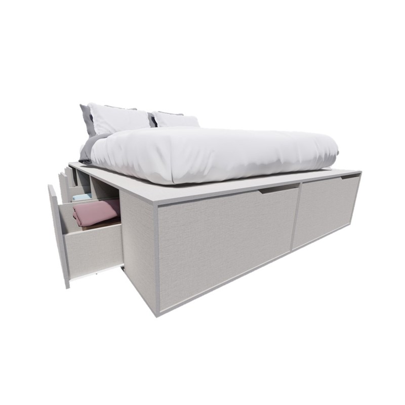 Cama Box EMC King con 6 Cajones y 2 Zapateros Seda Giorno - EMC CAMAS Y ...