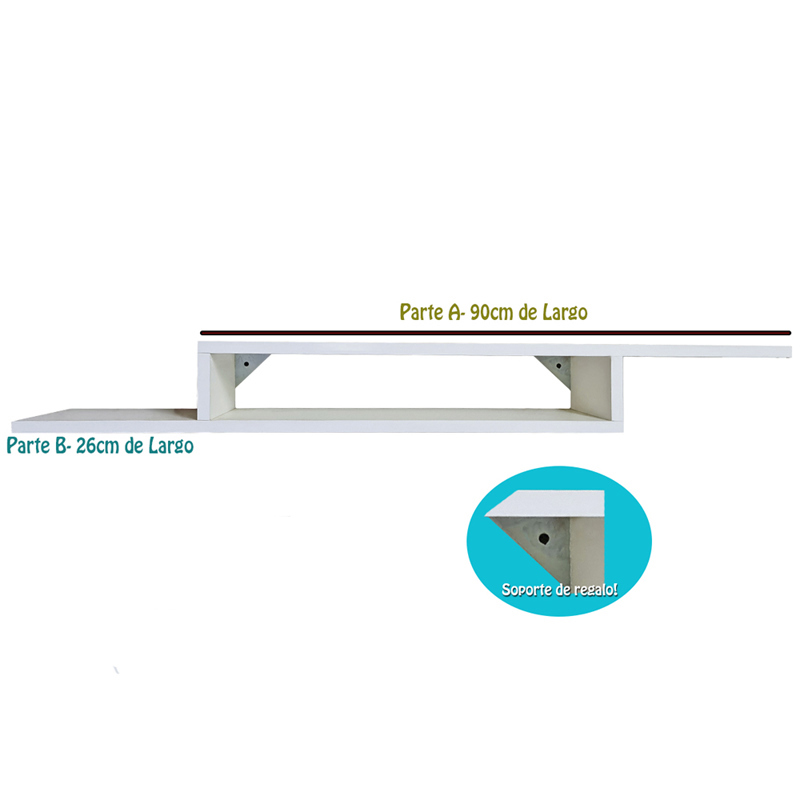 Repisa Flotante De Melamina Invisible en NEGRO - Diseño Minimalista ...