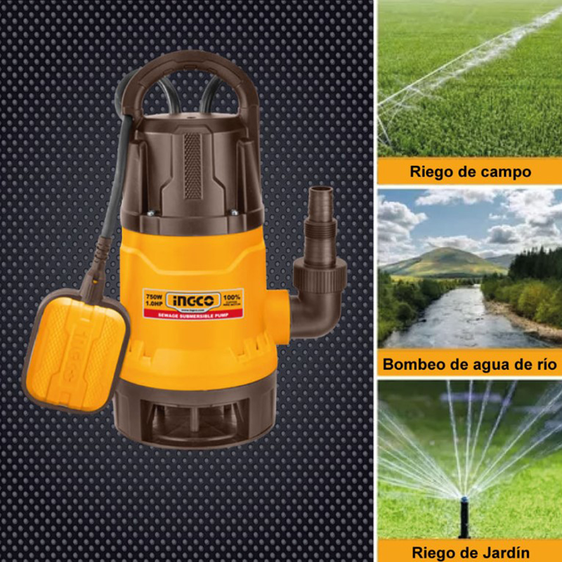 BOMBA SUMERGIBLE PARA AGUA SUCIA 1HP INGCO SPD7508-4 - INGCO BOMBAS DE ...