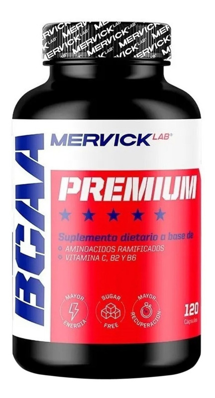Bcaa Premium X 120 Caps Mervick Lab Aminoácidos Ramificados ...