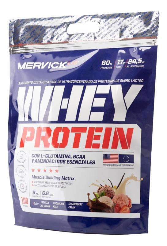 Proteina De Suero de 3 Sabores Whey Protein Mervick Lab 3kg - MERVICKLAB SUPLEMENTOS DEPORTIVOS ...
