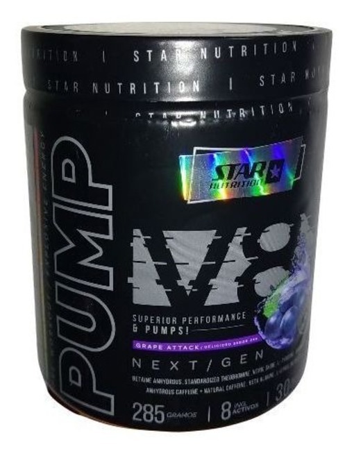 Star Nutrition Pre Entreno Pump V8 Next Gen Sabor Uva 285Gr - STAR ...