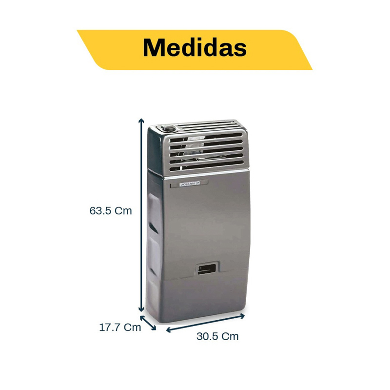 Calefactor A Gas Volcan 2500 Kcal Sin Salida Gas Natural - VOLCAN CALEF ...
