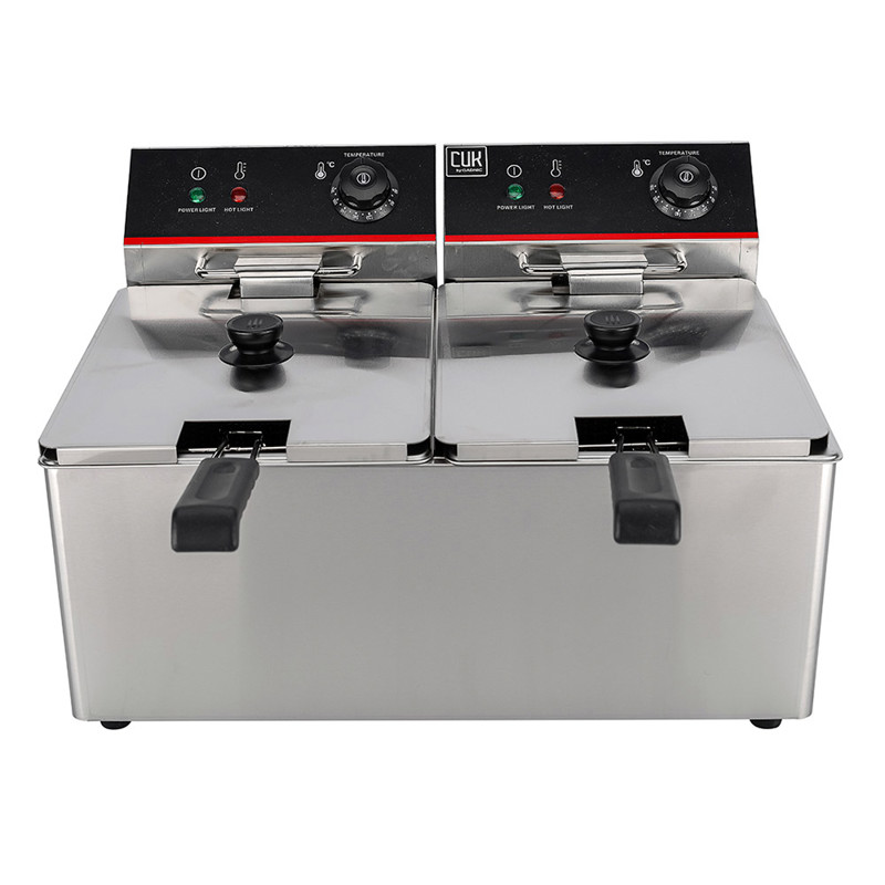 Freidora Industrial Aceite Eléctrica Doble Capacidad 16lts Acero ...