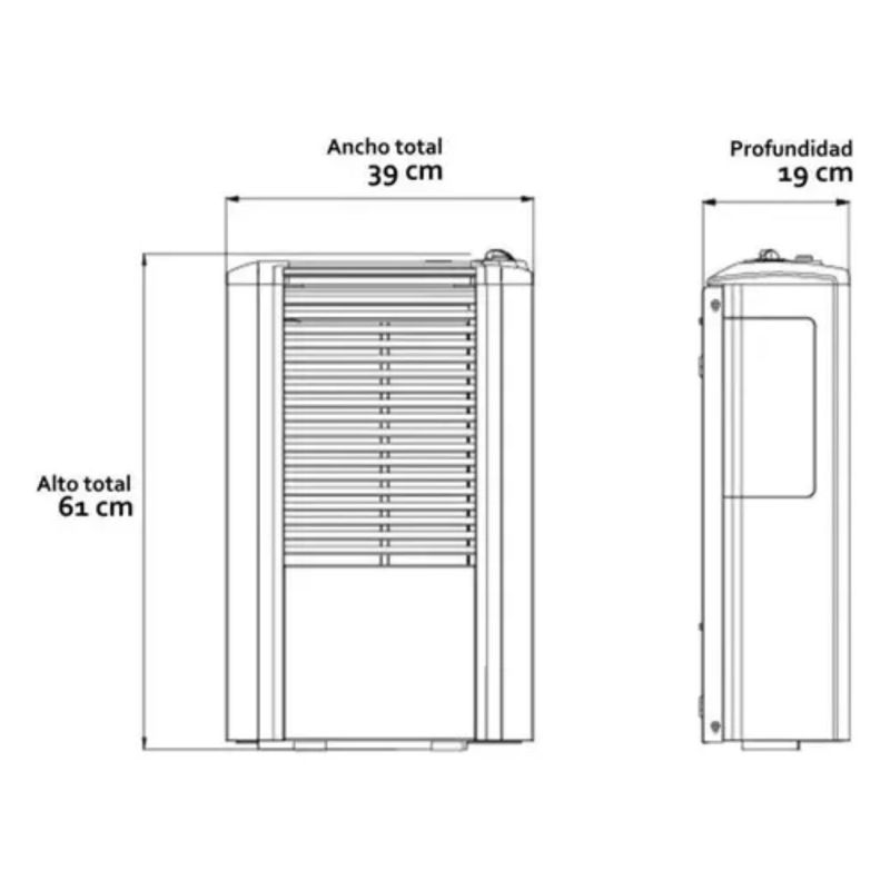 Calefactor Estufa Tiro Balanceado Peltre Acero Coppens 2500 salida ...