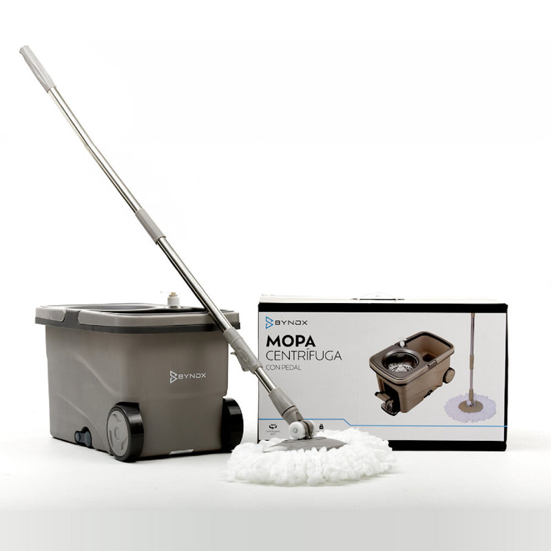 Mopa para Piso Centrífuga BYNOX con Pedal y Ruedas 5Lts - BYNOX MOPAS Y TRAPEADORES - Megatone