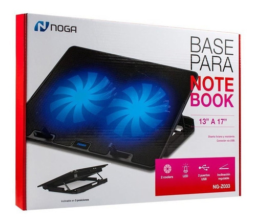 Base Para Notebook Noga Ng-z033 13 A 17 2 Coolers Leds Usb - NOGA ACC ...