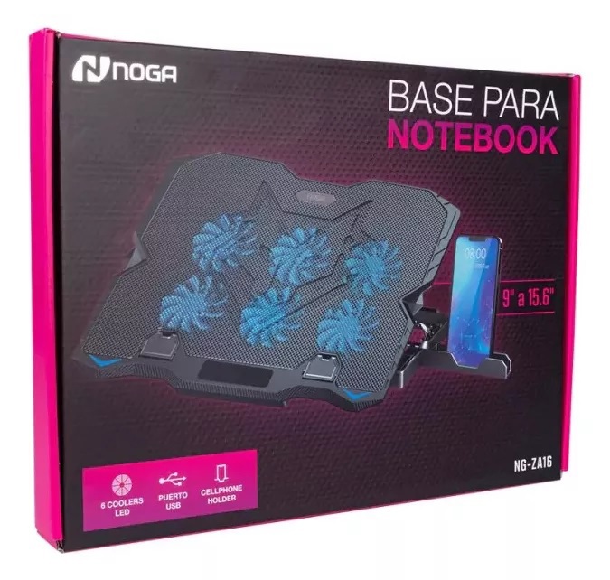 Base Para Notebook Noga Ng-za16 Gamer 6 Coolers Luces Led - NOGA ACC ...