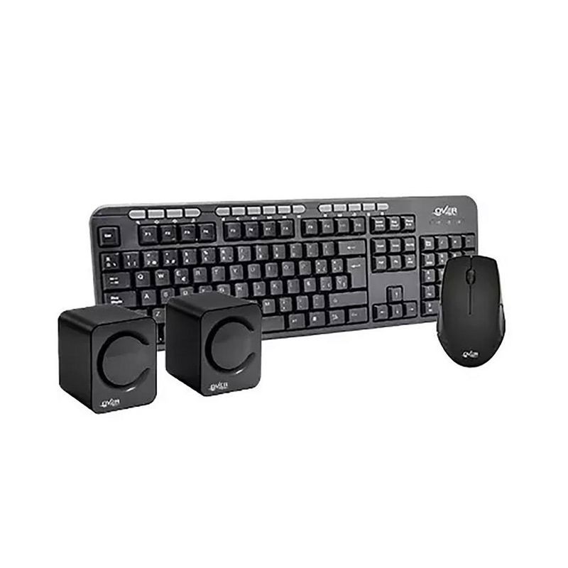 TECLADO + MOUSE + PARLANTES OVERTECH OK-10 USB NEGROS - OVER MOUSE ...