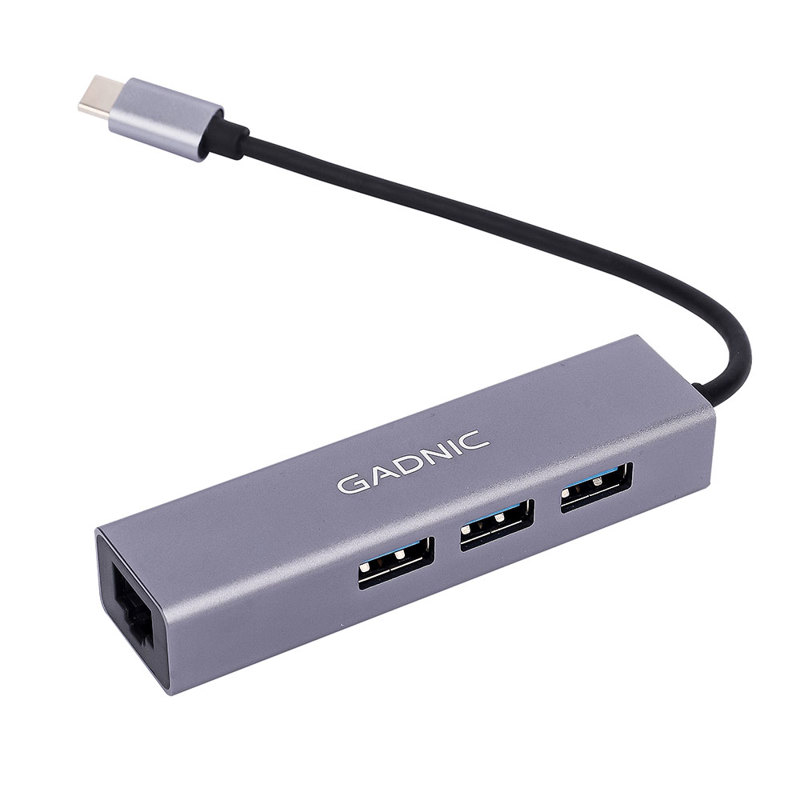 Adaptador Usb Tipo C A Rj45 Ethernet Red Lan + Usb 3.0 Gadnic HB-RJ26 ...