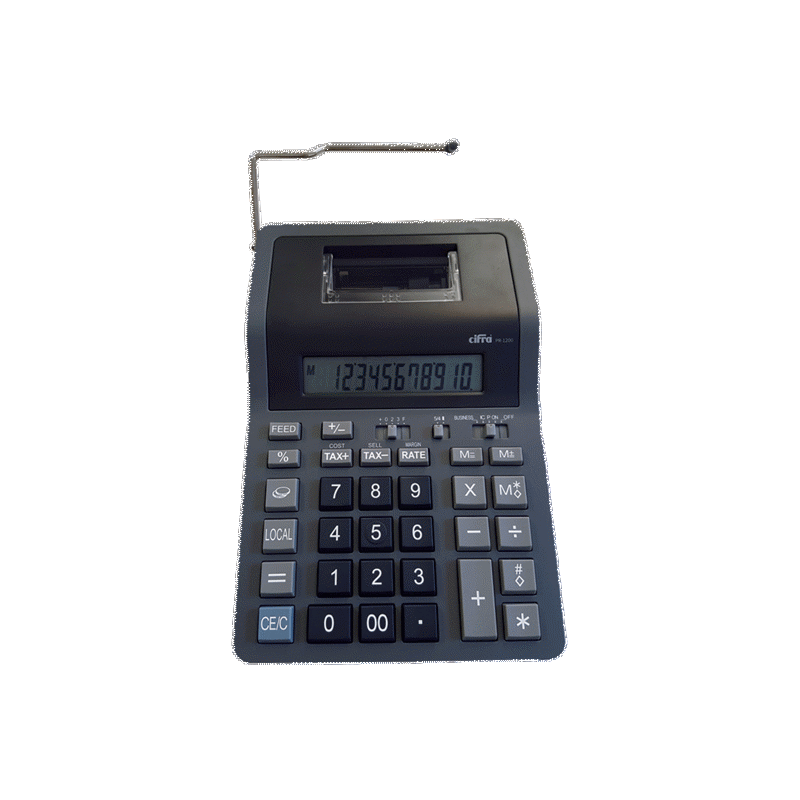 Calculadora C/Impresor Cifra Pr 1200 - CIFRA AGENDAS Y CALCULADORAS - Megatone