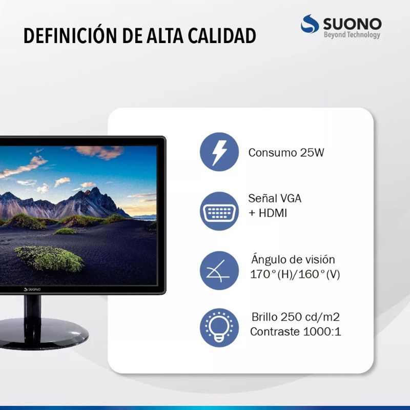 Monitor Suono Pantalla Led 24" FHD Snmo-1000 - SUONO MONITORES - Megatone