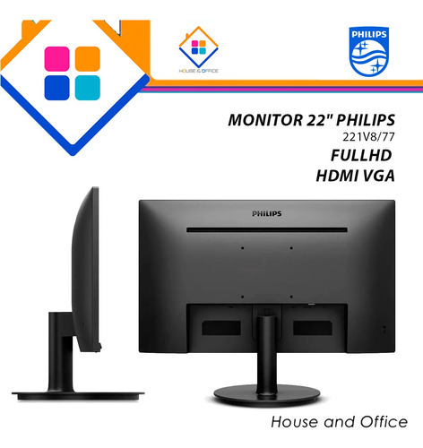 Monitor 22 Philips 221v8/77 Fullhd Hdmi Vga - PHILIPS MONITORES - Megatone