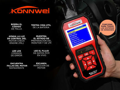 Scanner Automotriz Konwei KW850 Profesional OBD2 Diagnóstico Multimarca - KONNWEI ESCANERS ...