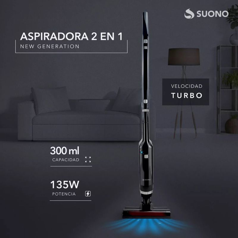 Aspiradora Inalámbrica Suono 2 En 1 Recargable Snpe-2009 - SUONO ASPIRADORAS - Megatone