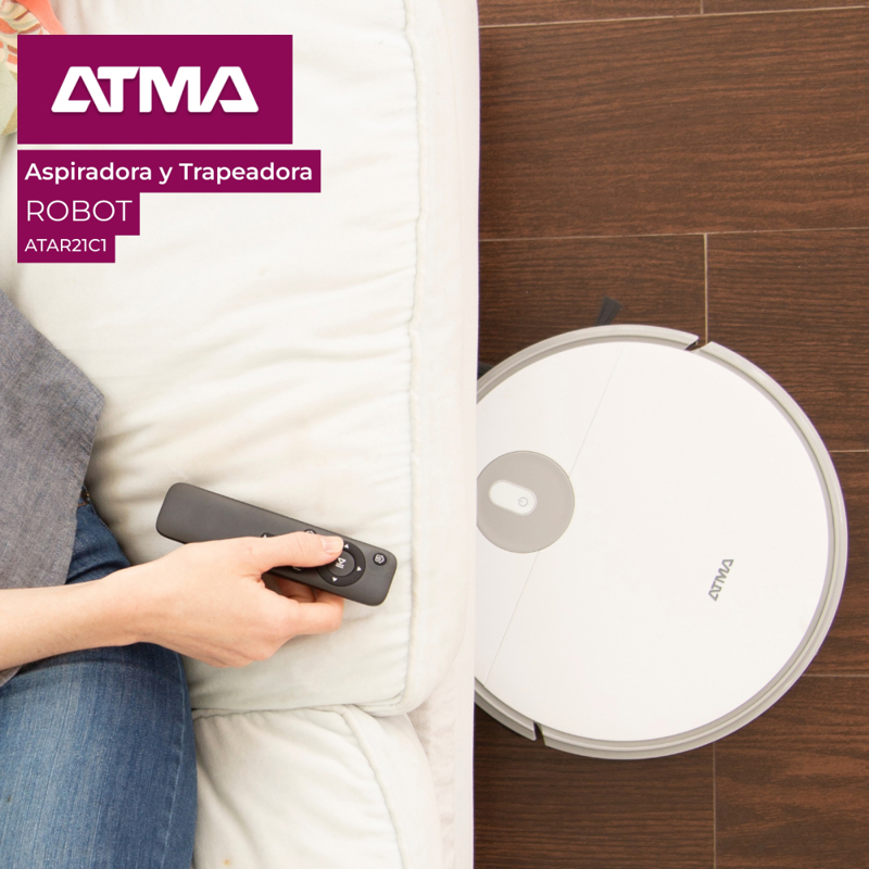 Aspiradora Robot Con Trapeadora Atma Atar21c1 - ATMA ASPIRADORAS - Megatone