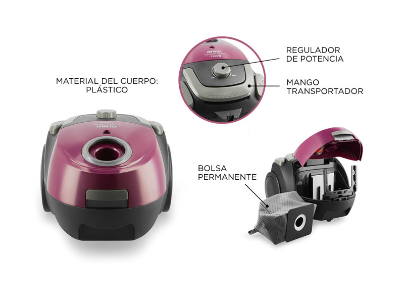 Aspiradora Atma As8933pi Compact Power 1500w - ATMA ASPIRADORAS - Megatone