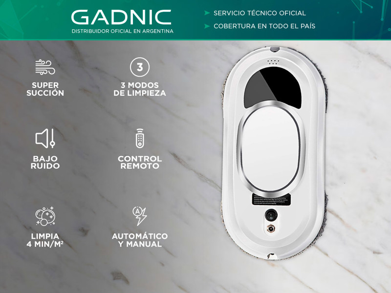 Robot Limpia Vidrios Gadnic 3 Modos de Limpieza - GADNIC ASPIRADORAS ...