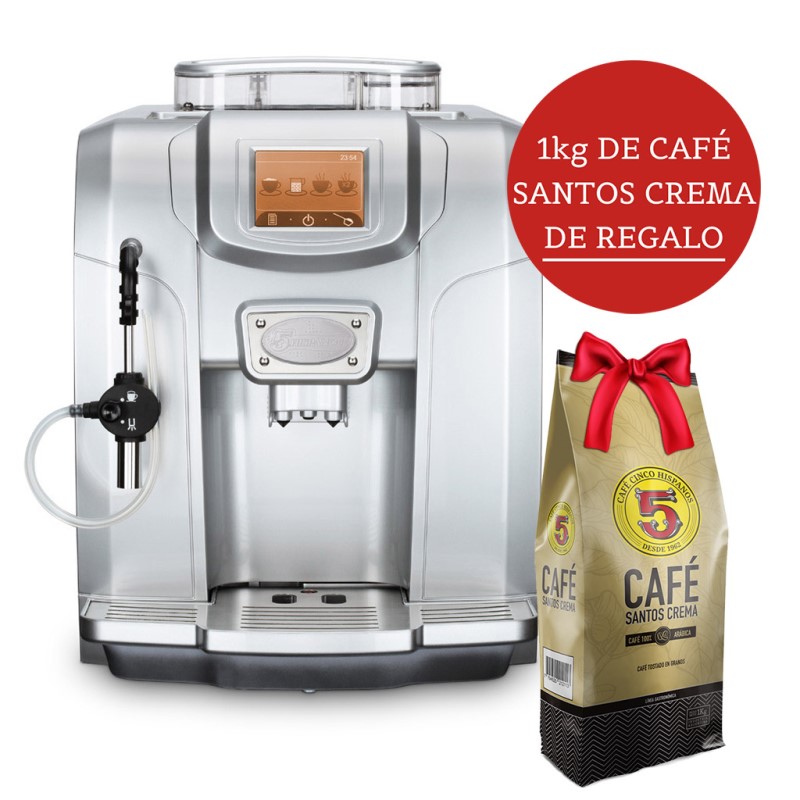 Cafetera 5 Hispanos ME712 Silver + Café Santos - 5 HISPANOS CAFETERAS ...